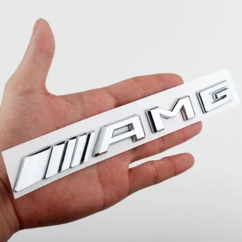 Chrome AMG Emblem Badge Rear Trunk Decal For Benz A B C E S CL SL ML ...