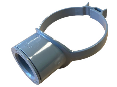 Grey Pipe 110mm - 40mm 43mm Boss Clip Strap Boss 1 1/2" Glued Solvent ...