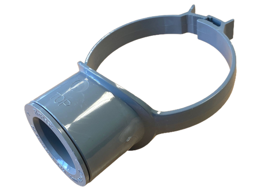 Grey Pipe 110mm - 40mm 43mm Boss Clip Strap Boss 1 1/2" Glued Solvent ...