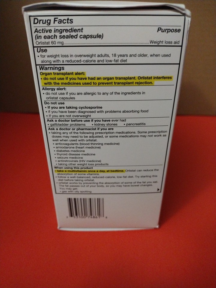 Alli Orlistat 60 mg 60 Capsules Starter Pack Weight Loss Aid ~ Exp 12/ ...
