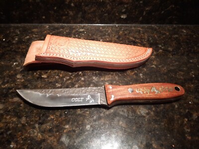 Colt fixed Blade Knife, really pretty one, nice work on handle CT340 | eBay