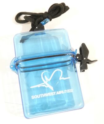 SOUTHWEST AIRLINES BLUE WATERPROOF BADGE OR ID HOLDER | eBay