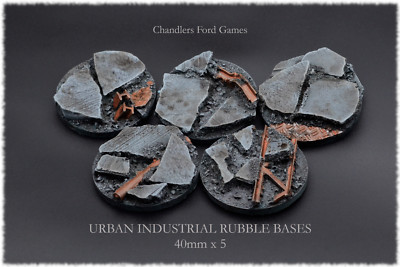 40m x 5 Urban Rubble Bases Warhammer 40k AOS Kill Team Resin Unpainted ...