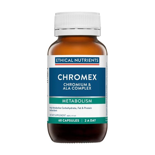 Ethical Nutrients Chromex Chromium & ALA Complex 60 Capsules | eBay Australia