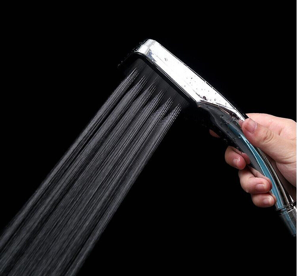 High Pressure Shower Head Adjustable 360°Rotation Turbine Water Saving ...