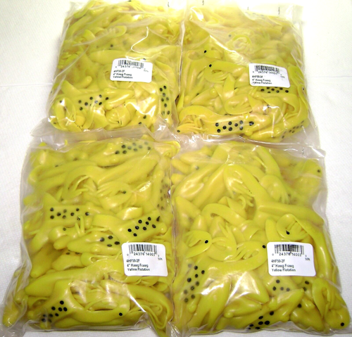 200 MISTER TWISTER 4 INCH HAWG FRAWG LURES FROGS BASS YELLOW COLOR | eBay