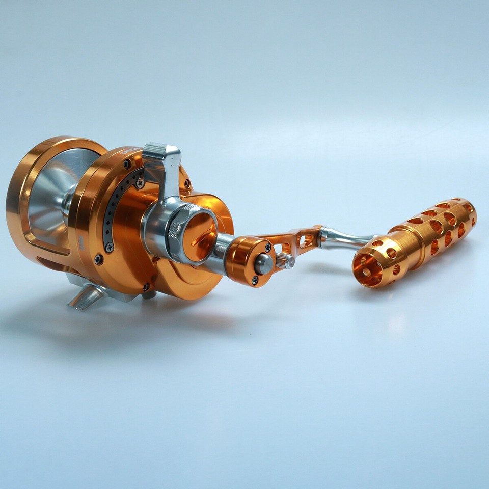 2-Speed Big Game Reel Conventional Reel Full Metal Saltwater Trolling ...