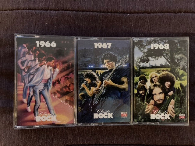 TIME LIFE CLASSIC ROCK COMP CASSETTES 1990 LOT OF 3 1966-1968 LIKE NEW ...