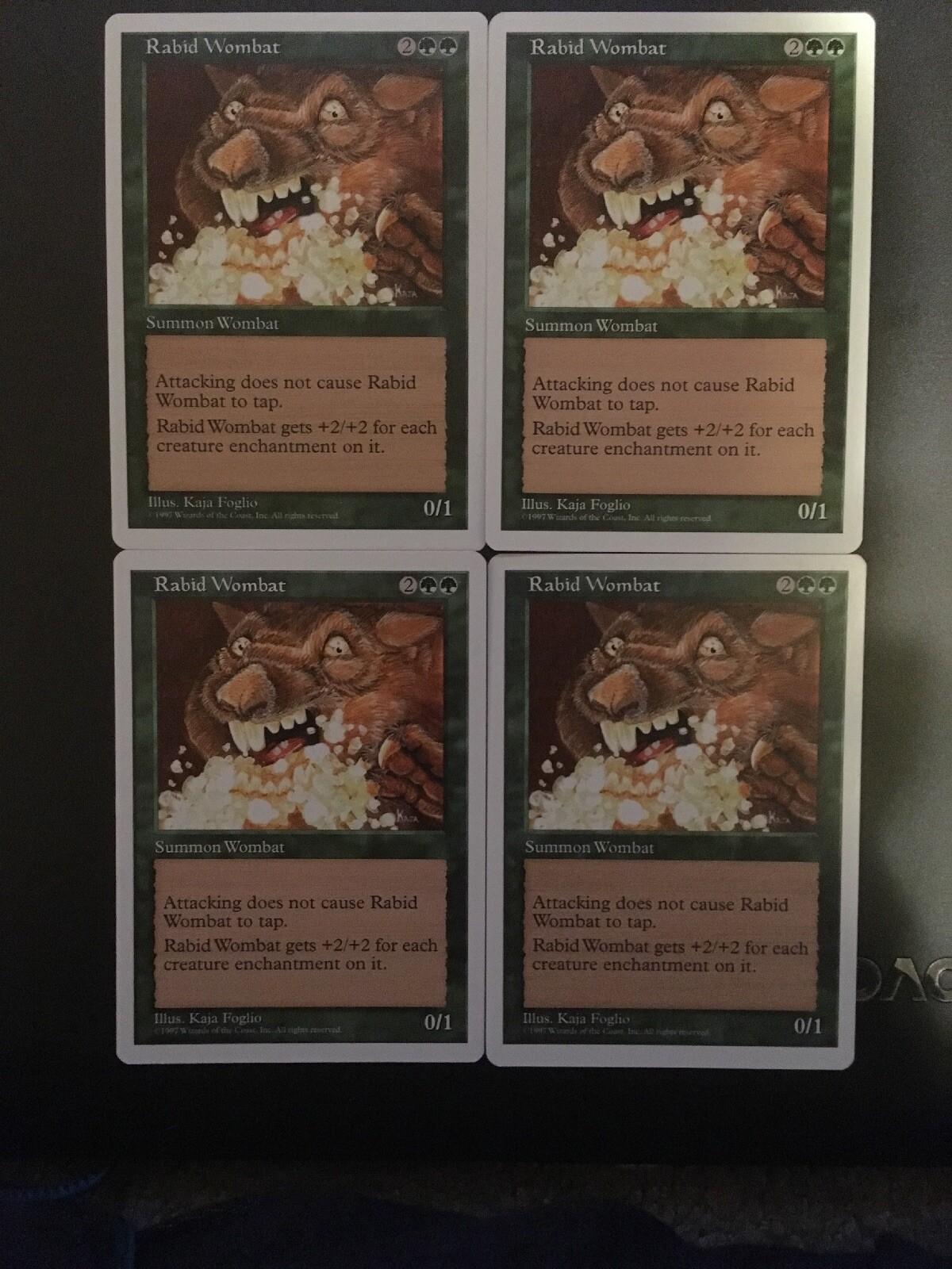 Magic The Gathering MTG - Fifth Edition - Rabid Wombat x4 | eBay
