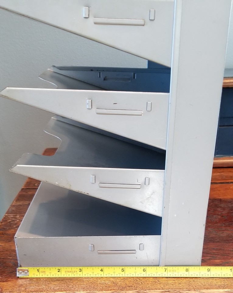 VTG Curmanco Metal Paper Holder 5 Shelf Tier File Tray Desk Organizer ...