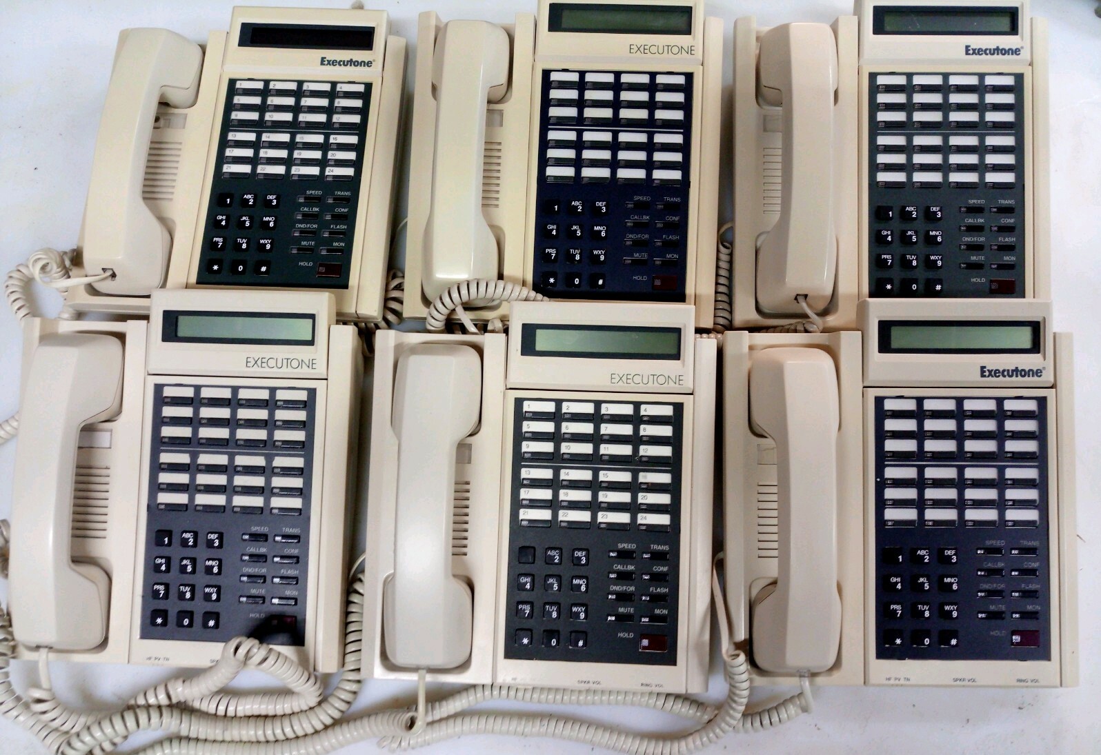 Executone #(CX 3672) Telephone System W/ 6 Executone #(2992504) Phones. | eBay