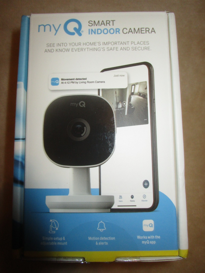 Chamberlain myQ Smart Indoor Home Security Camera MYQ-C13AXXW | eBay