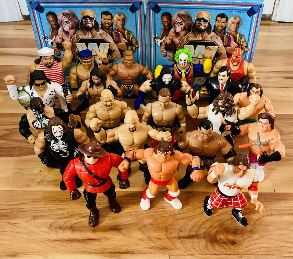 WWF Hasbro lot Vintage Retro 21 Figures Texas Tornado Stone Cold Rock ...