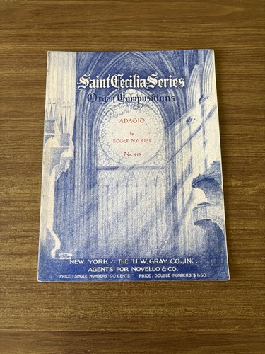 Roger Nyquist Adagio St.Cecilia Organ Sheet Music Religious Devotional ...