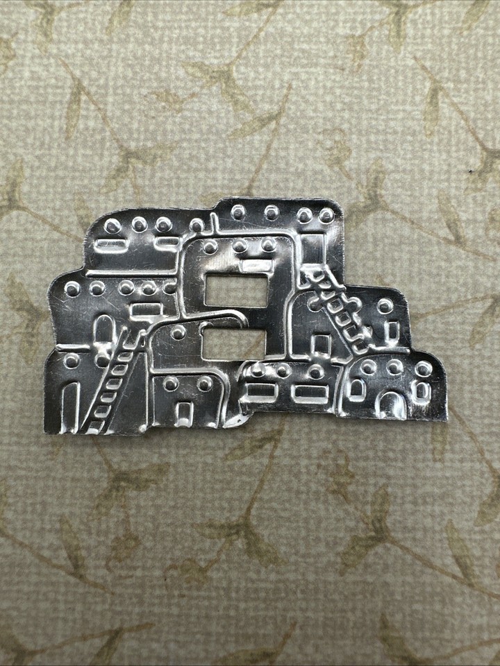 Pueblo 2" Slotted Concho Silver Leathercraft Southwestern Village Taos ...