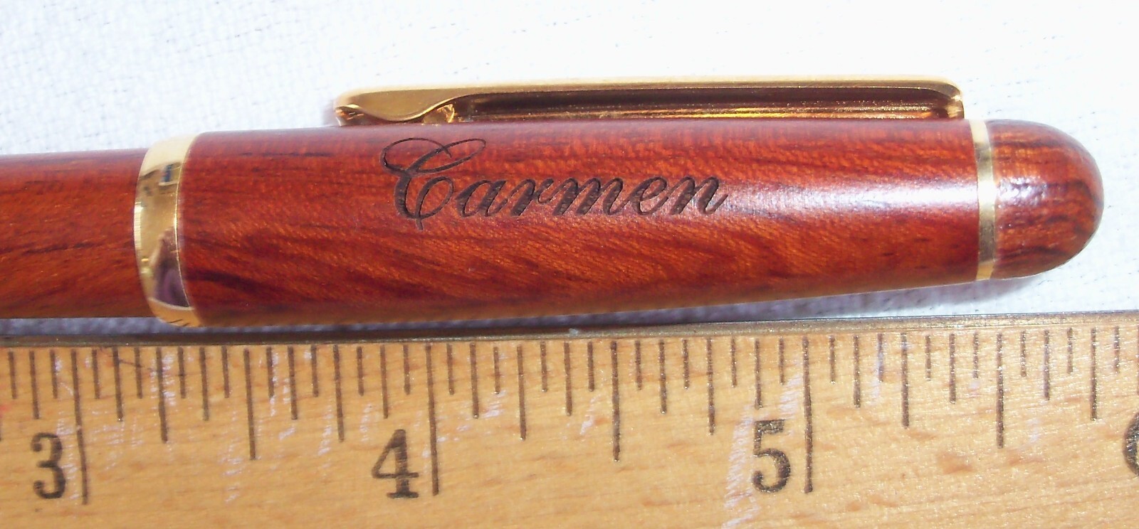 PERSONALIZED "CARMEN" LASER ENGRAVED ALASKA/EAGLE ROSEWOOD BALLPOINT ...