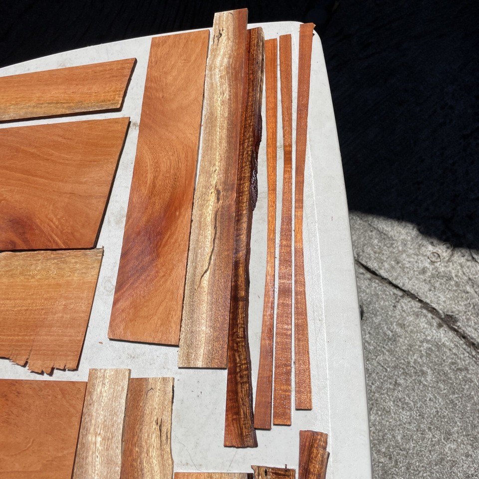 True Mahogany instrument grade 4mm thin cut offs for jewelry craft ...