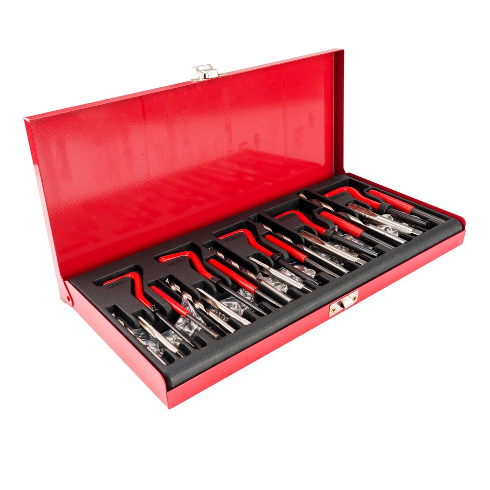 131pcs Thread Repair Kits 5mm 6mm 8mm 10mm 12mm HSS Drill Helicoil ...