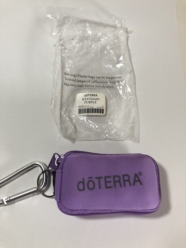 NEW doTerra Purple Zip Travel Case & Keychain + 8 Mini Essential Oil ...