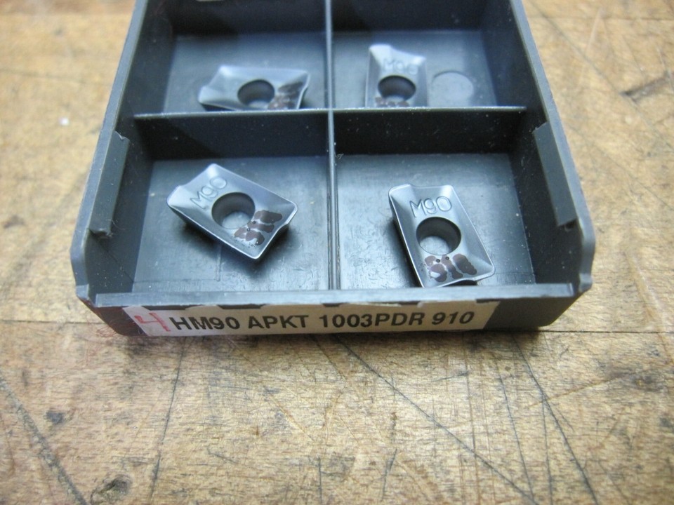 4 ISCAR HM90 APKT 1003PDR IC910 carbide inserts milling | eBay