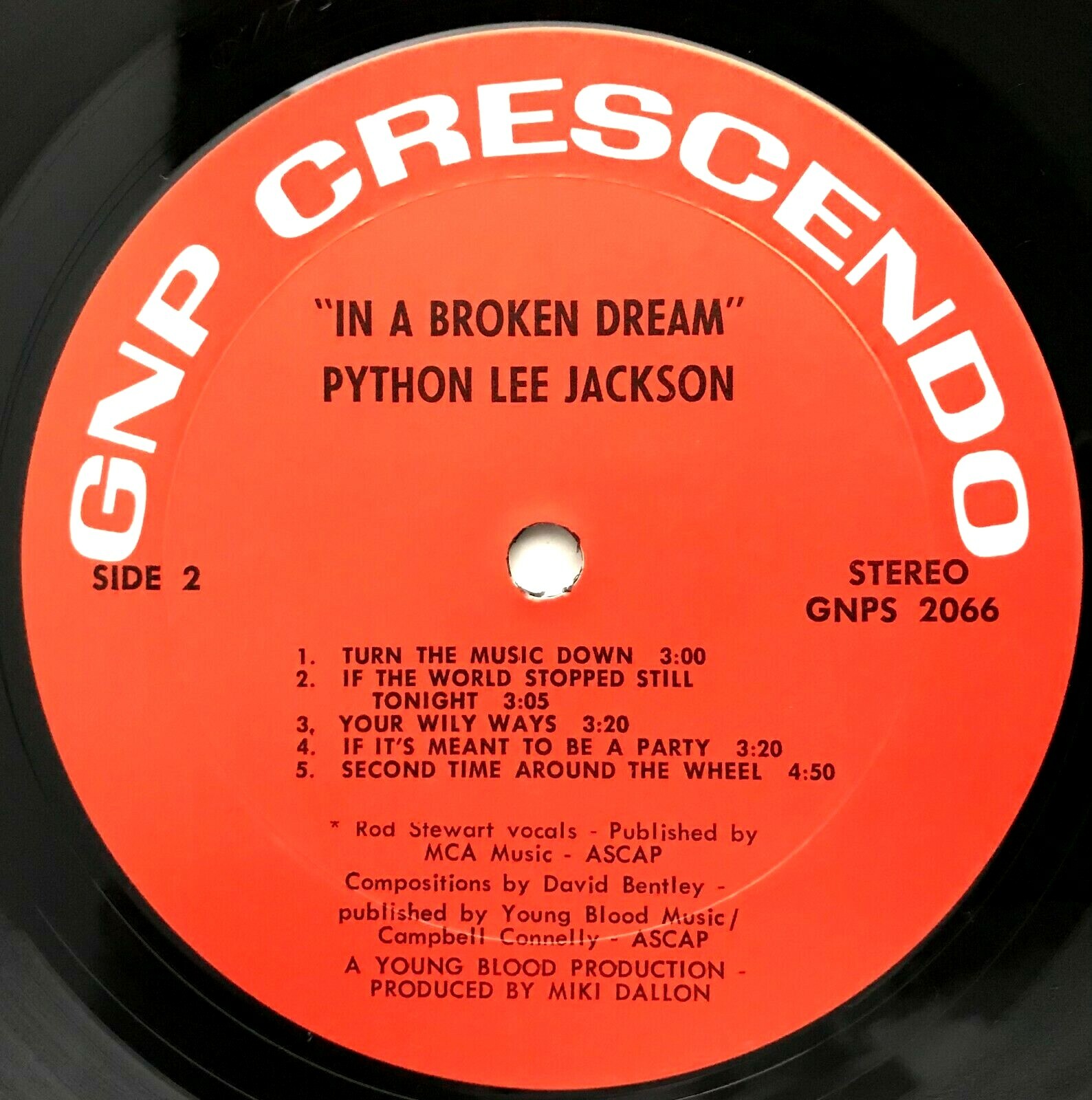 PYTHON LEE JACKSON "In A Broken Dream" LP Original 1972 First Press EX ...