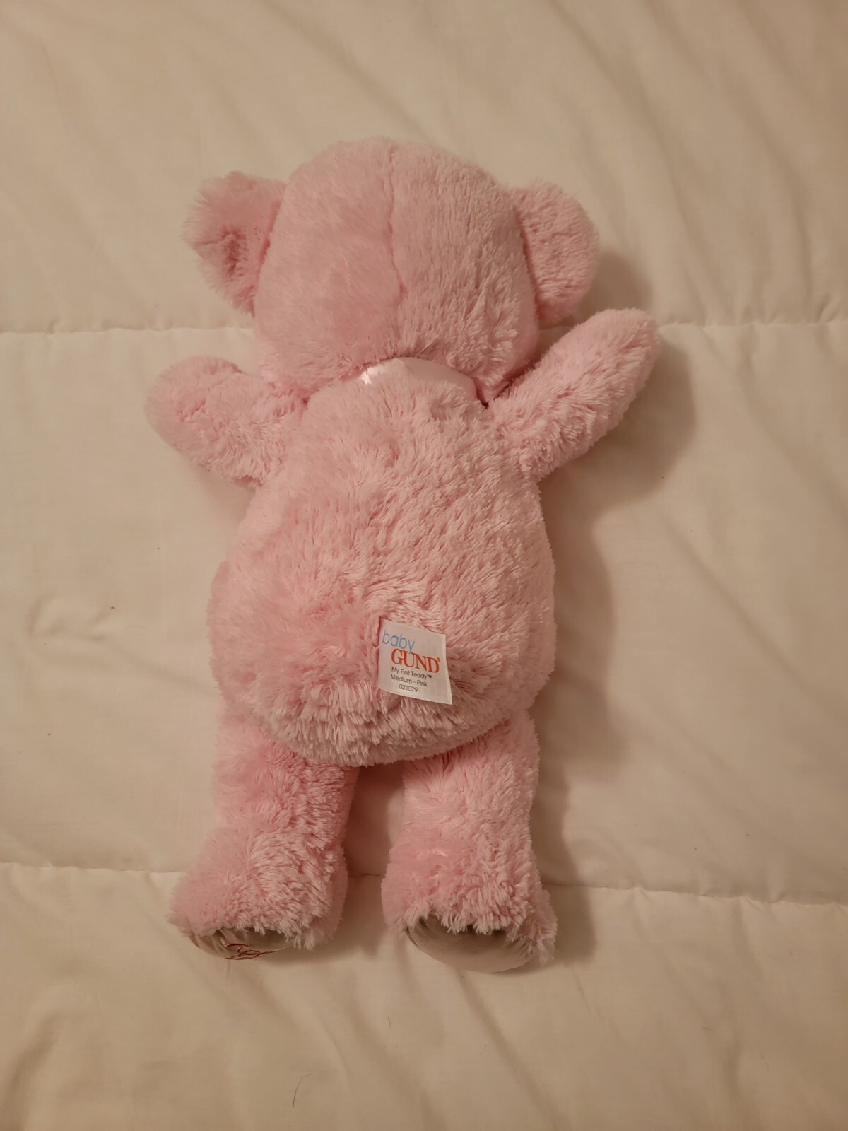 Baby GUND My First Teddy Bear Pink Plush Fluffy Soft Sewn Eyes Stuffed ...
