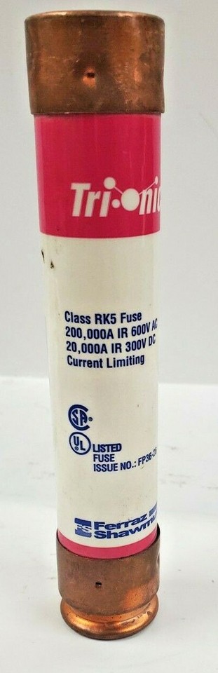 TRIONIC DUAL ELEMENT FUSE TRS60R 60A 600V AC 300V DC | eBay