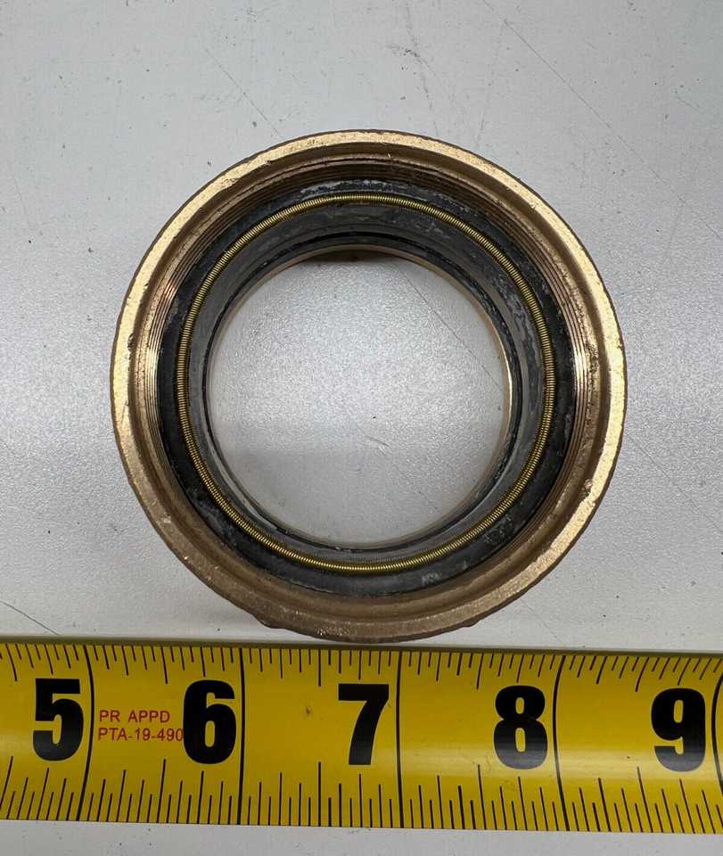 2" Ford Meter Box Brass CTS Quick Joint Nut with Gasket Gripper QJN4-7 ...
