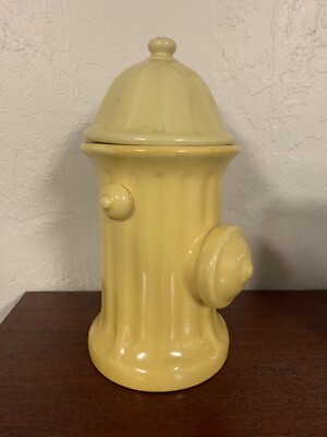 Dog Treat Jar Fire hydrant Designpac Ceramic Cookie Yellow | eBay