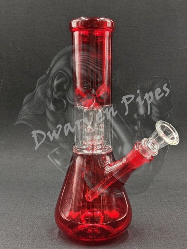 8" Inch Glass Hookah Water Pipe Bong Ruby Red + 5 FREE Screens | eBay
