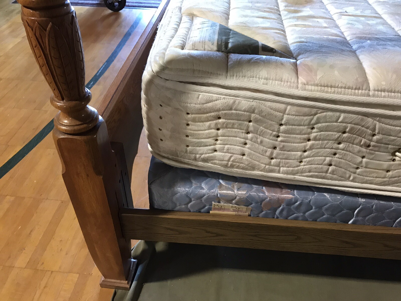 ANTIQUE VTG CHARLESTON RICE BED QUEEN KING MADE IN USA 4 POSTER BEAUTY ...