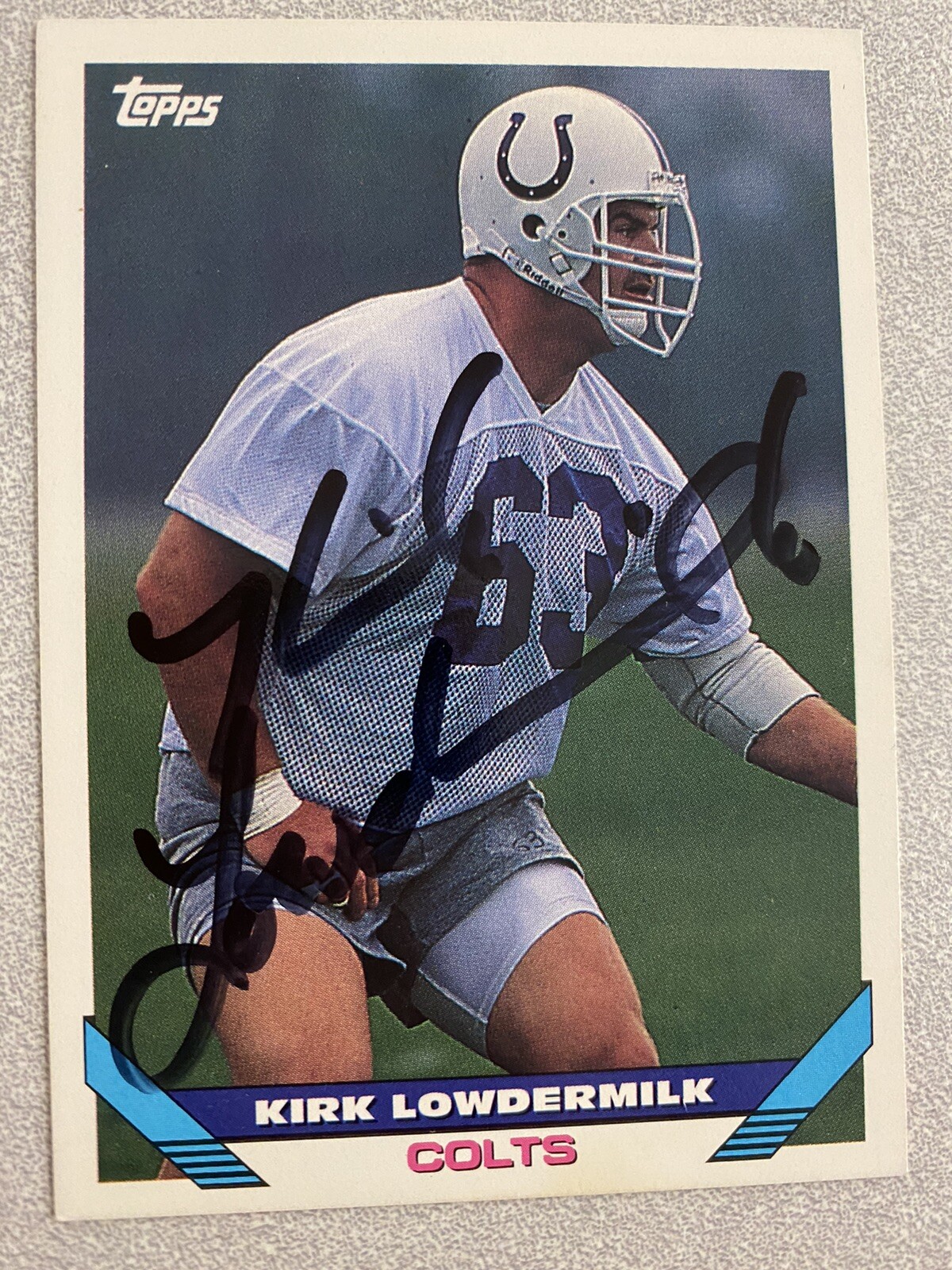 Kirk Lowdermilk signed INDIANAPOLIS COLTS card | eBay
