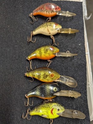 Rebel Wee R Crank baits Lot Of 6 Lures Various Colors | eBay