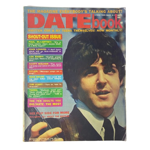 Datebook Magazine September 1966 Vol 5 No. 8 Paul McCartney No Label | eBay