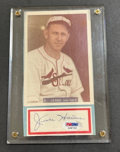 JESSE HAINES Autographed Signed Cut Hall of Fame Cardinals PSA/DNA | eBay