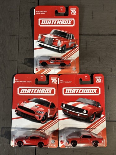 2024 Matchbox Red Edition (3)- MUSTANG, CHEVY & MERCEDES | eBay