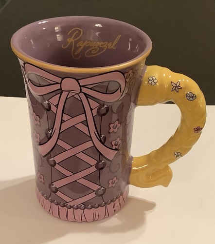 Disney Princess Rapunzel Coffee Mug Tea Cup Raised Details Tangled Hair ...