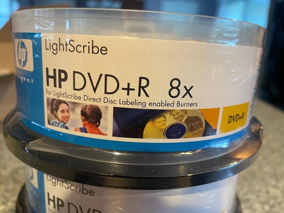 Lot of 3~NEW HP LightScribe HP DVD+R 8x, 4.7 GB Discs, 120 Min Video/15 ...