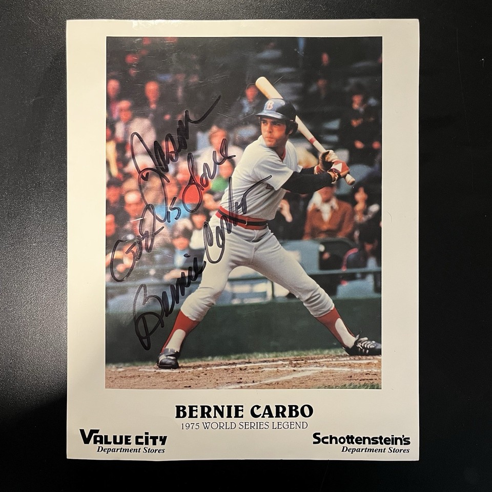 Bernie Carbo Signed Autographed Auto 8x10 Photo Boston Red Sox ...