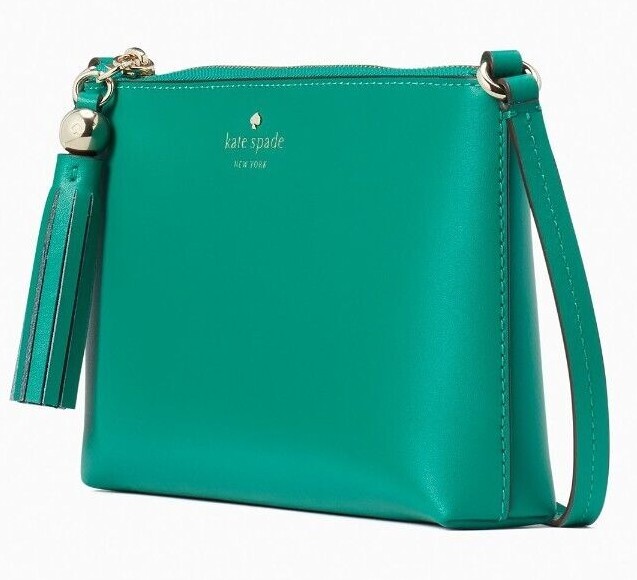 NWB Kate Spade Amy Ivy Street Green Leather Crossbody WKRU4856 $198 ...