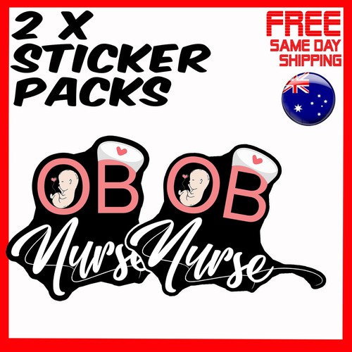 2 x Stickers - Ob Nurse Obstetrics Nursing Car Window Bumper Laptop ...