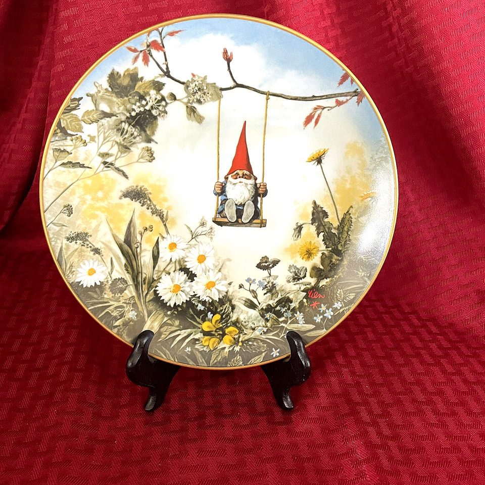 GNOMES 4 SEASONS 'THE LOOKOUTS'' BY POORTVLIET 8 1/2" PLATES - SET OF 4 ...
