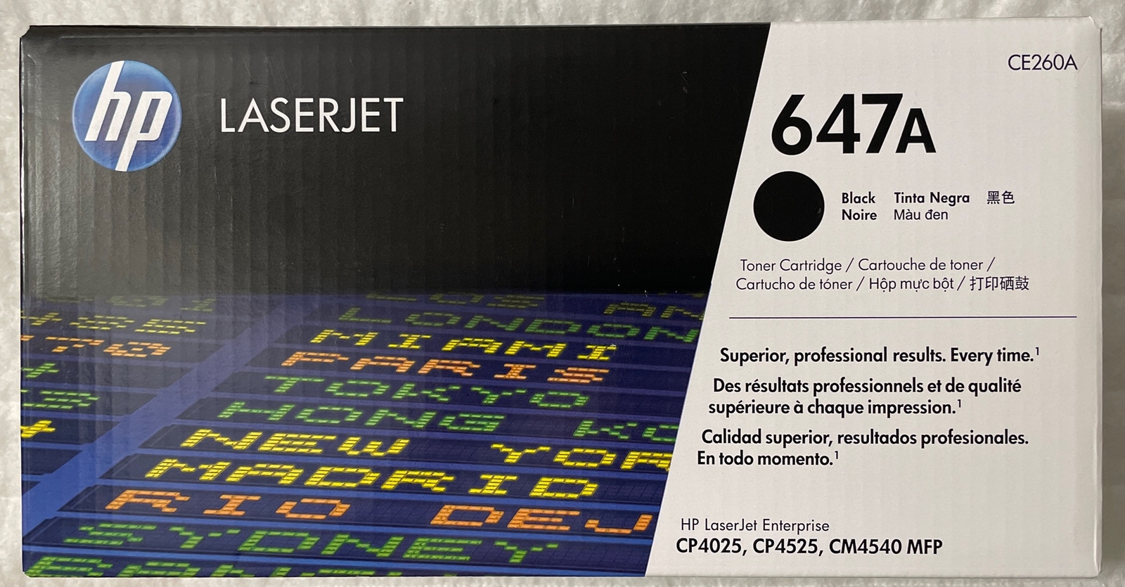 HP 647A Black Toner CE260A 8.5K Page Yield For HP CP4025 CP4525 Sealed ...