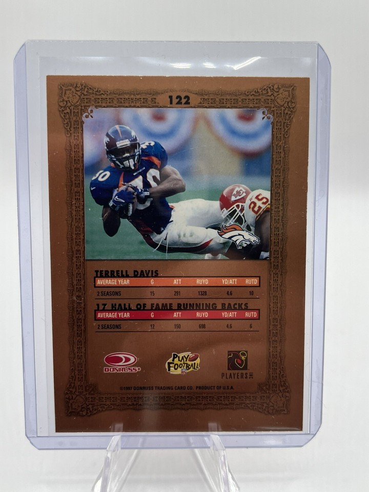 1997 Donruss Preffered National Treasures Terrell Davis Denver Broncos ...