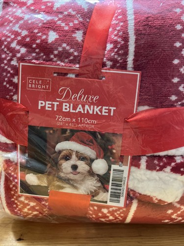 Dog Size Fleece Blanket Pet Snowflake Christmas Travel Throw Cover 28 ...