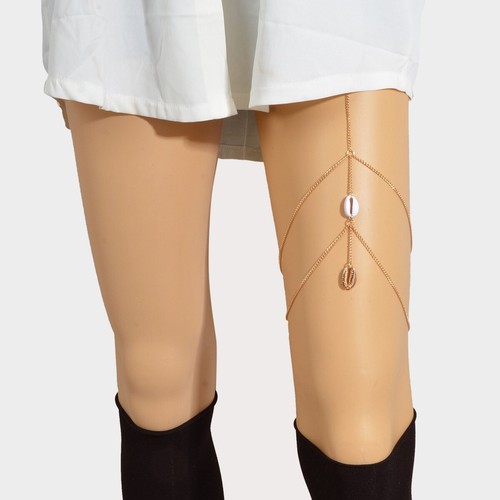 Sexy Summer Beach Shell Charm Multi-layer Leg Thigh Chain Gold Body ...