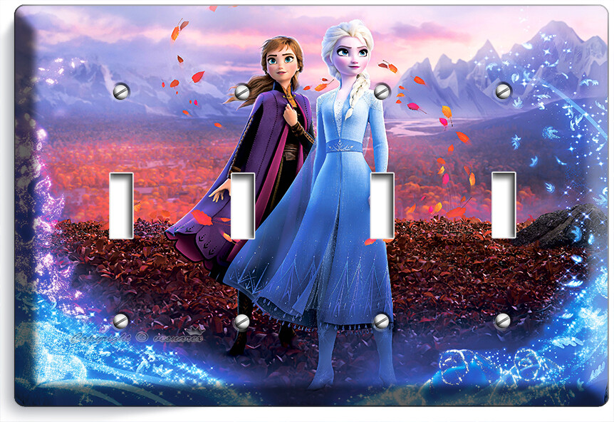 FROZEN PRINCESS ANNA AND ELSA SISTERS LIGHT SWITCH OUTLET WALL PLATES ...