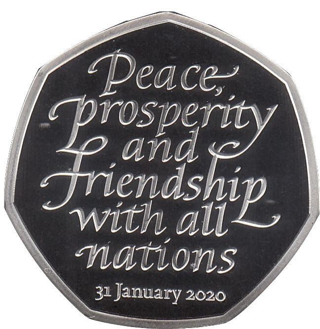 2020 NEW Brexit 50p Fifty Pence Silver Proof Royal Mint Coin BOX + COA ...