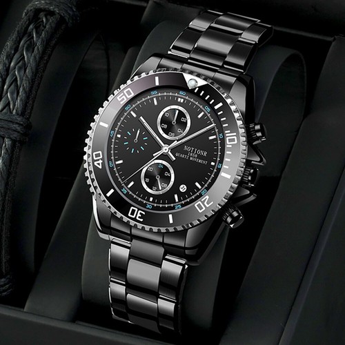 NOTIONR Classic Mens Waterproof Watches Stainless Steel Date Quartz ...