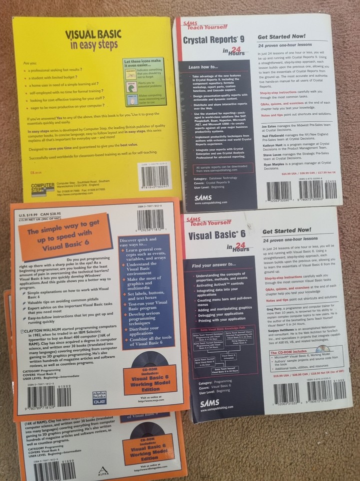 joblot visual basic tutorials with CD's | eBay UK